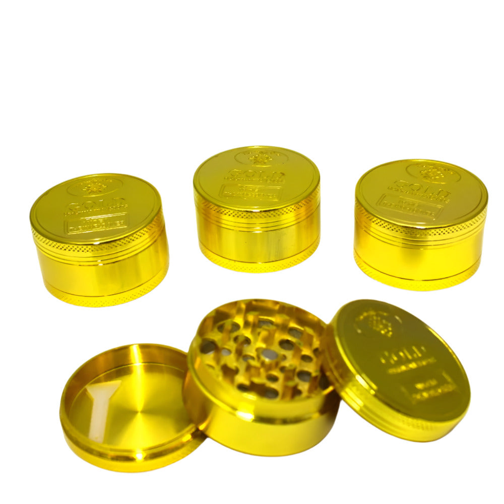 3 Part Gold Color Grinder 53mm